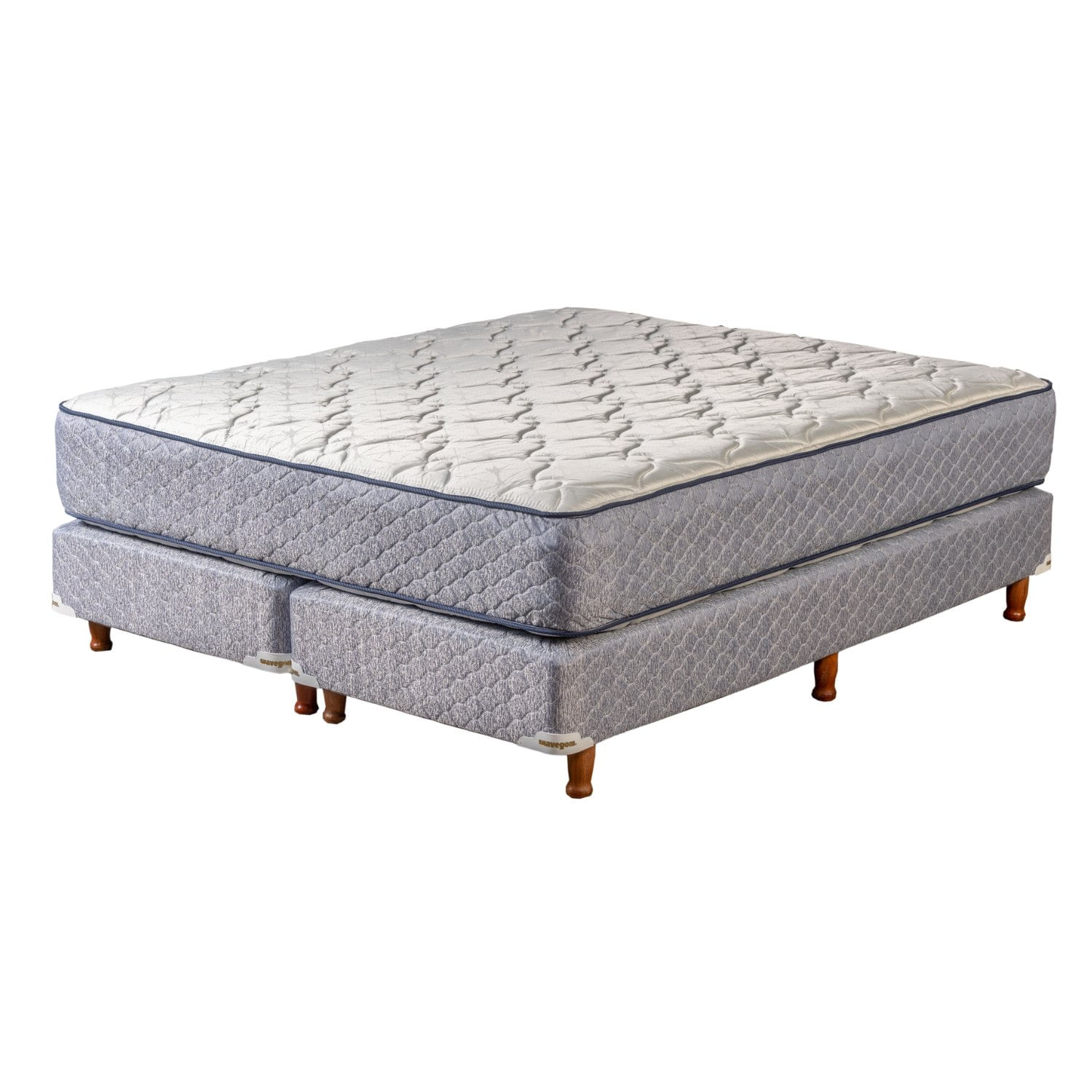 Conjunto Sommier Queen Suavegom Oxford Resortes